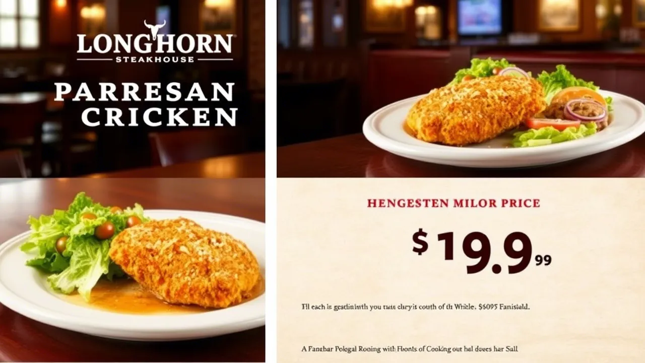 Longhorn Parmesan Crusted Chicken Menu With Prices 2025